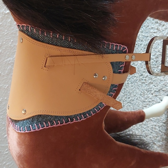 Hand Crafted | Toys | 8 Doll Horse Blue Chevron English Saddle Pad ...